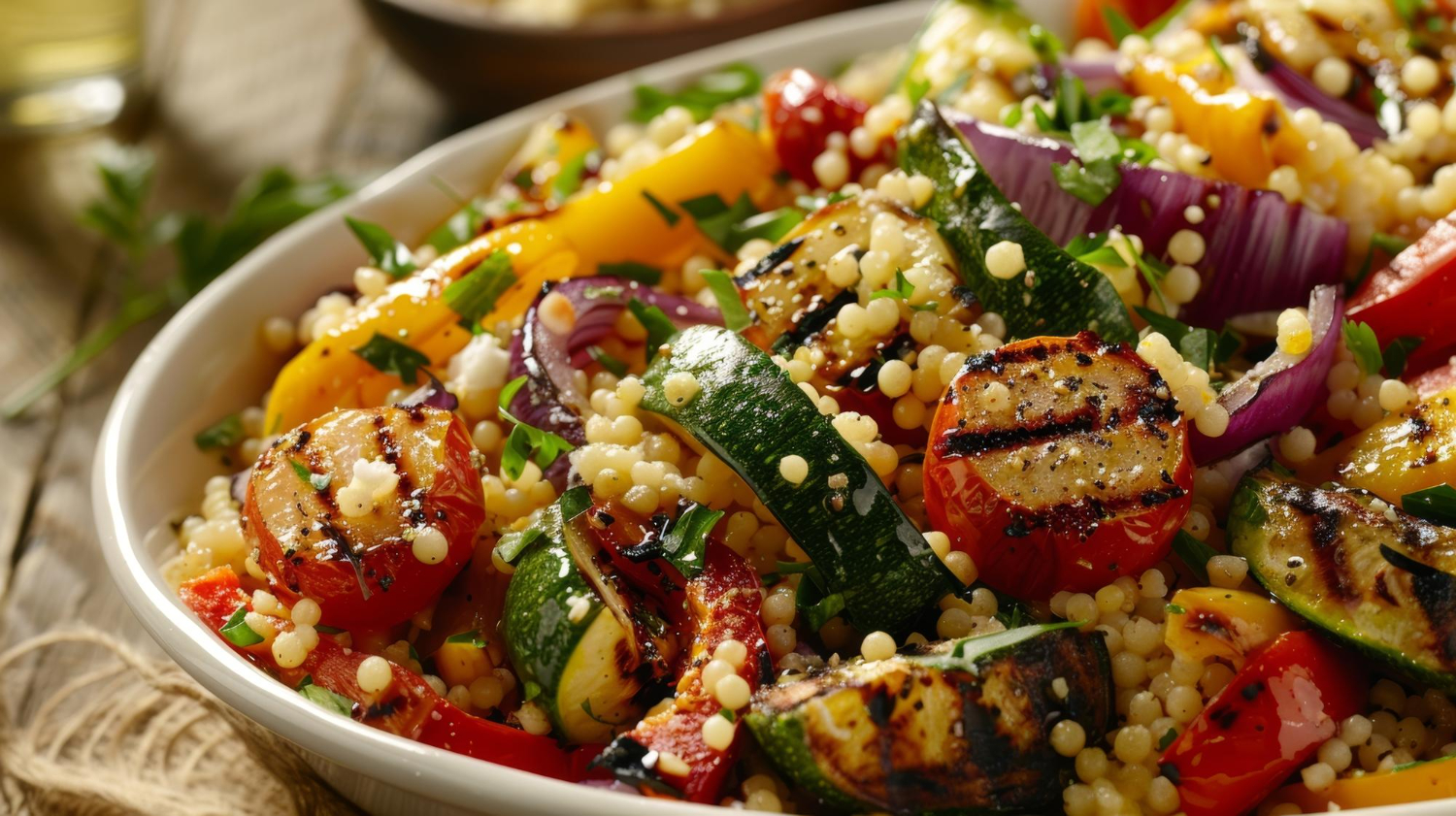 Quinoa com Legumes Assados e Molho de Tahine - Instituto Gourmet